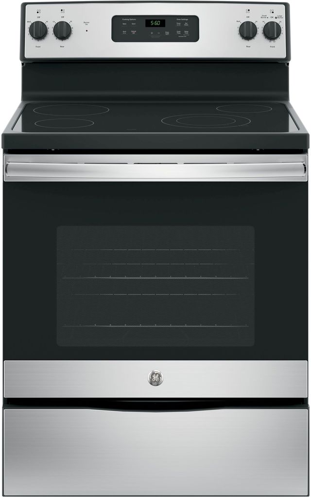 GE® 30" Stainless Steel Free Standing Electric Range | Heins Appliance ...