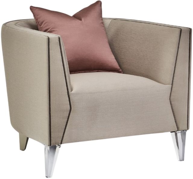Michael Amini® Linea Metallic/Silver Mist Chair | Lacks Furniture ...