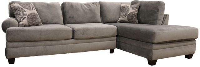 Albany Industries 2-Piece Groovy Smoke Right-Arm Facing Chaise ...