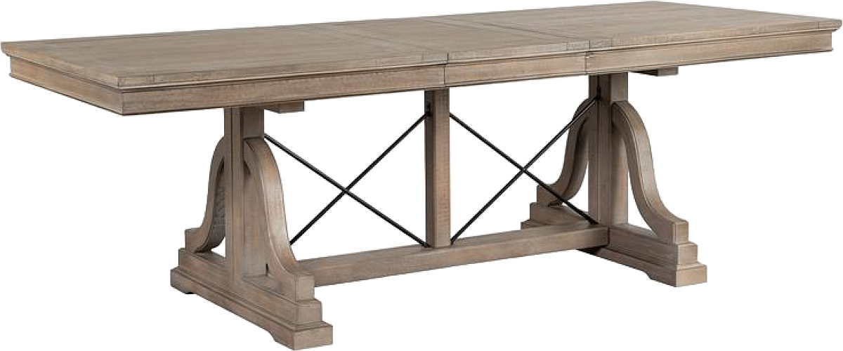 Grey trestle dining table store