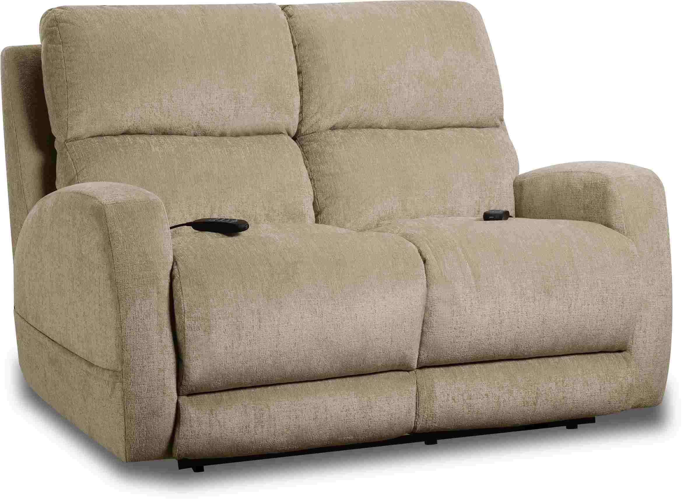 HomeStretch Custom Comfort Beige Power Loveseat Dodd Home Furnishings Guin AL