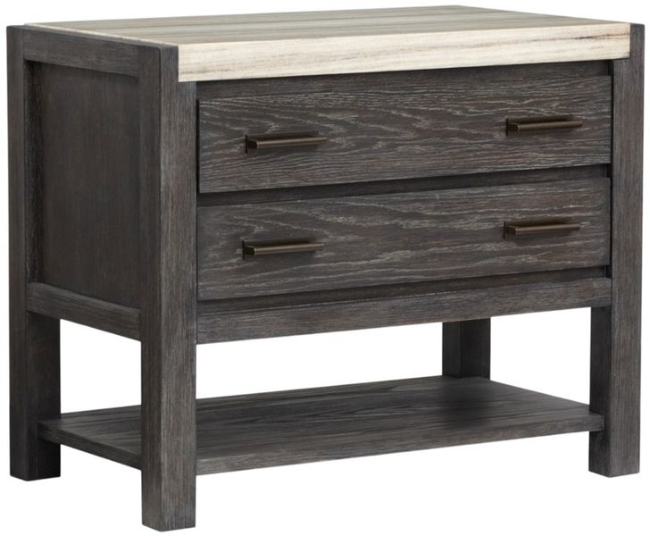 Magnussen Home® Plum Creek Ravenwood Black Open Nightstand | Lacks ...