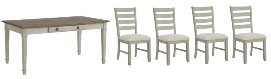 Elements International Farmington 5-Piece Light Beige/Medium Brown ...