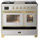 Ilve® Majestic III 40" Stainless Steel Pro Style Dual Fuel Liquid ...