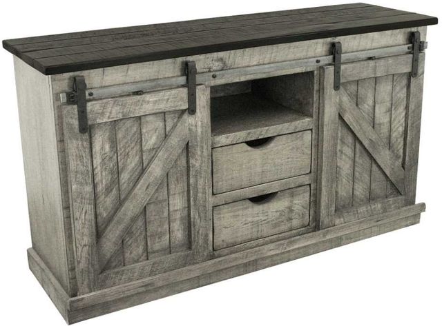 American Heartland Manufacturing Rustic Two-Tone 57" Quaint TV Stand ...