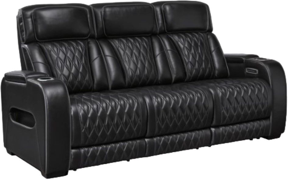 Spaceship Power Reclining Sofa (Black) | Walker Furniture & Mattress ...