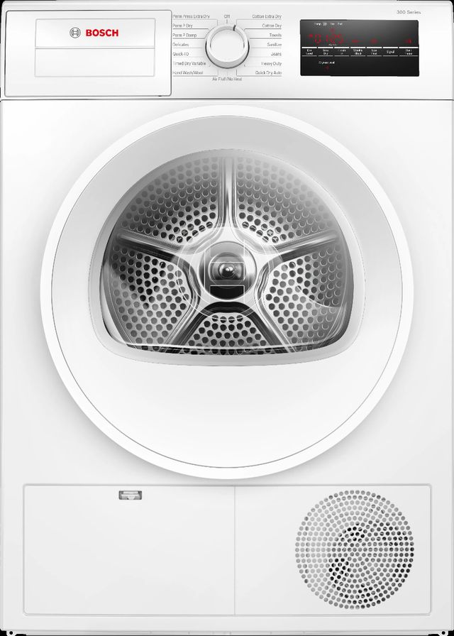 Bosch® 300 Series 4.0 Cu. Ft. White Ventless Compact Condensation ...