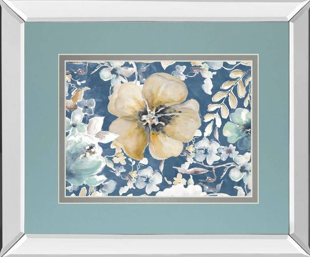 Classy Art Indigo Beautiful I by PatriciaPinto Mirrored Frame Wall Art ...