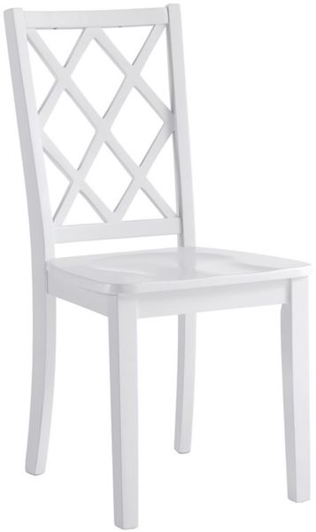 Emerald Home Whitmore White Dining Side Chair | Bedroom Express