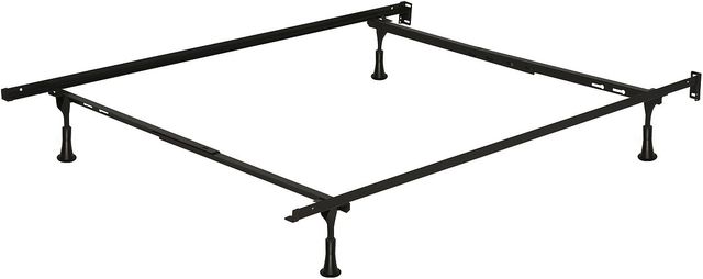 Beaudoin Black Twin Traditional Interlock Bed Frame with Casters | Co ...