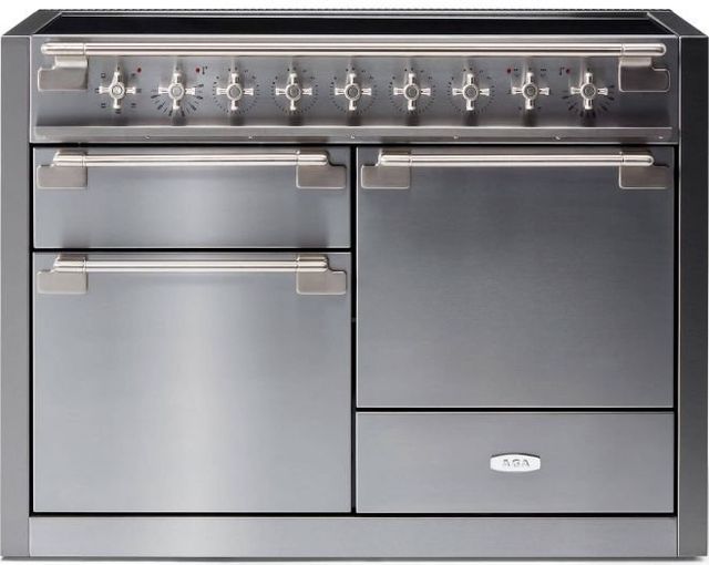 AGA™ Elise 48" Stainless Steel Slide In Induction Range | FW Black