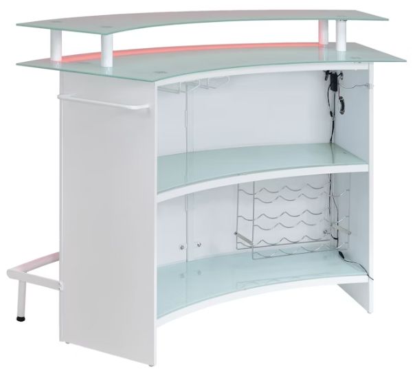 Elements International Valentina White Bar Table | Lacks Furniture ...