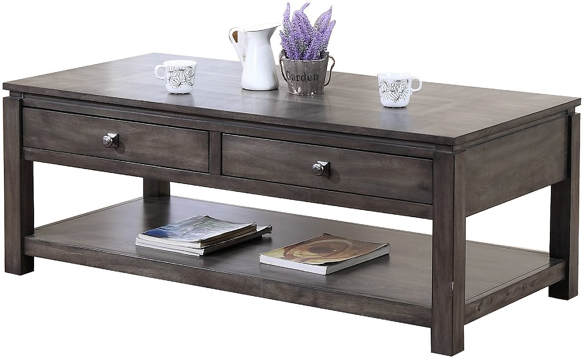 Winners Only Lancaster Grey 2 Drawer Rectangular Coffee Table Steinbach MB