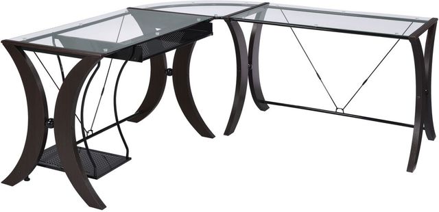 Coaster® Monterey 3-Piece Cappuccino L-Shaped Computer Desk Set ...