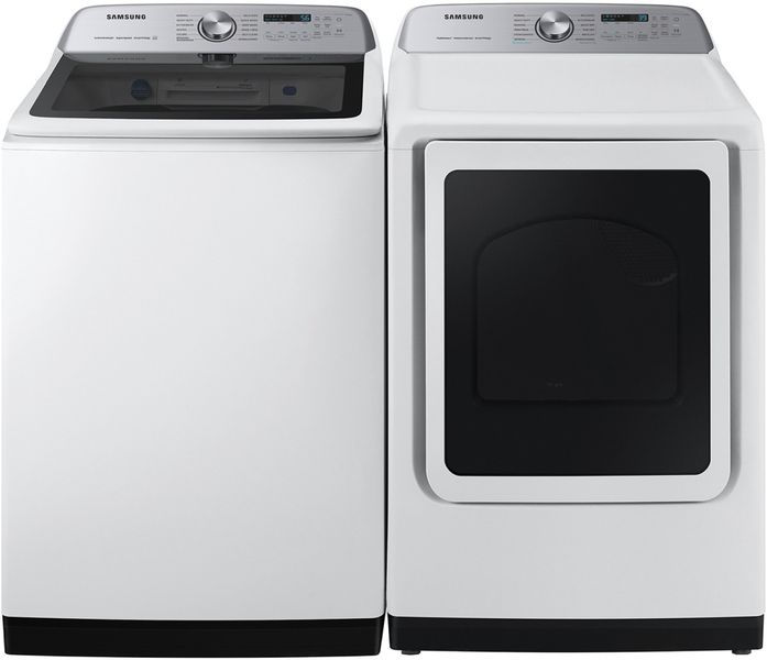 Samsung White Impeller Top Load Washer and Electric Dryer Laundry Pair ...