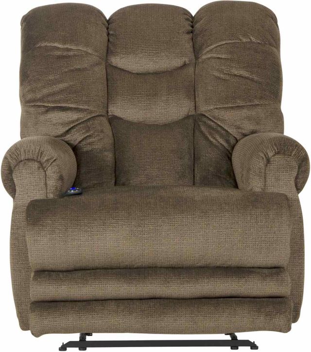 Catnapper® Malone Truffle Power Lay Flat Recliner with Extended Ottoman ...