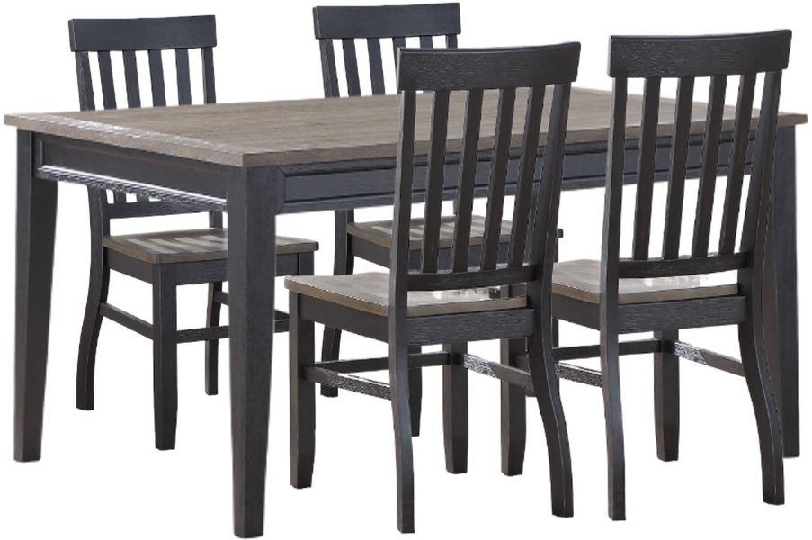 Steve Silver Co. Raven Noir 5-Piece Driftwood/Ebony Dining Set | Jarons ...