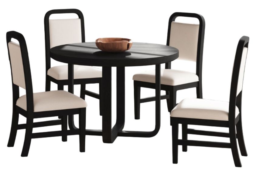 Elements International Ridgemont 5-Piece Black Dining Set | Bob Mills ...