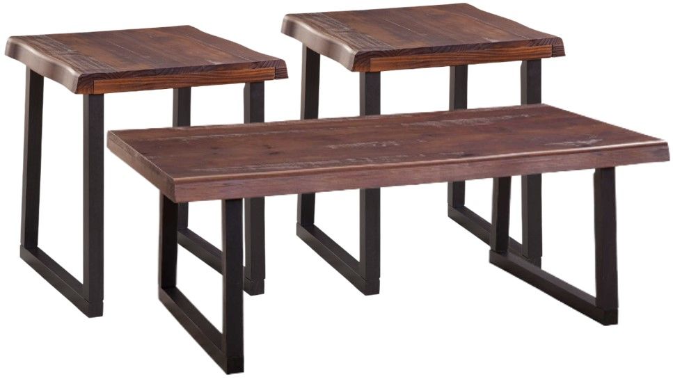Steve Silver Co. Jennings 3-Piece Cherry Occasional Table Set with ...