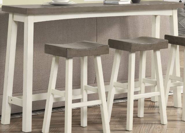Lifestyle 8697W Gray Bar Table with White Base | The Cleveland ...