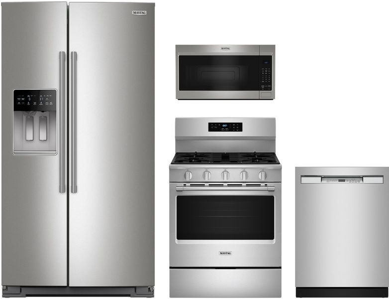 Maytag® 4 Piece Fingerprint Resistant Stainless Steel Kitchen Package | Appliance Direct ...
