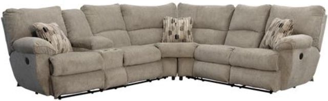 Catnapper® Elliot 2-Piece Pewter Power Lay Flat Reclining Curved ...