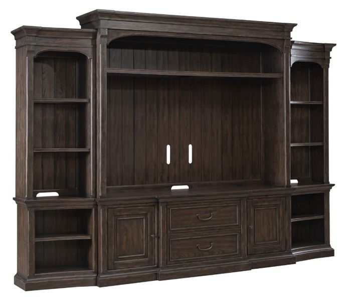 Liberty Furniture Paradise Valley Saddle Brown Entertainment Center ...