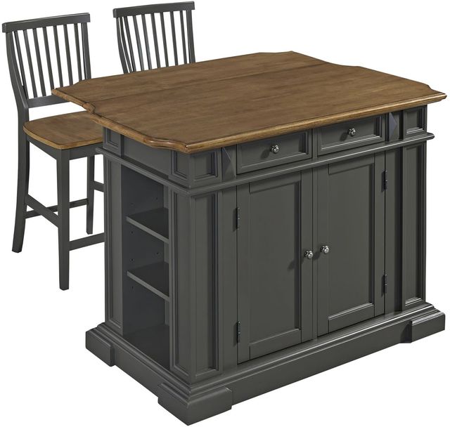 homestyles® Americana 3-Piece Gray Kitchen Island Set | Idler's Home ...