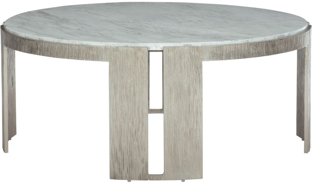 Bernhardt Simone Shiny Nickel Cocktail Table | Fischer Furniture ...