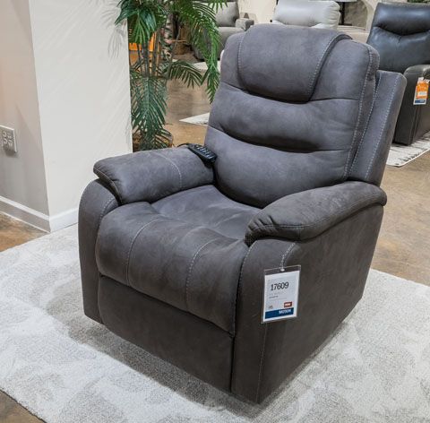 Signature Design by Ashley® Snowfield Power Lift Gunmetal Recliner ...