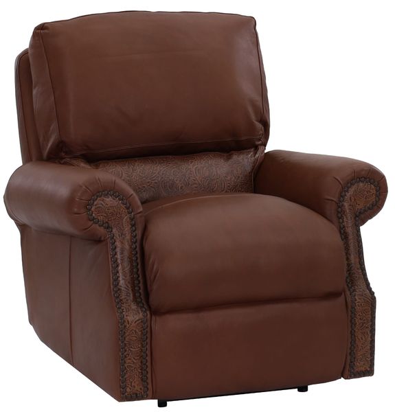 USA Premium Leather Almond Paisley Power Recliner | Miskelly Furniture