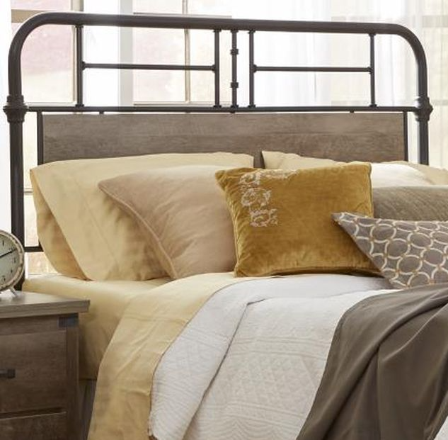 Kith Furniture Gambrel Gray King Metal Panel Headboard