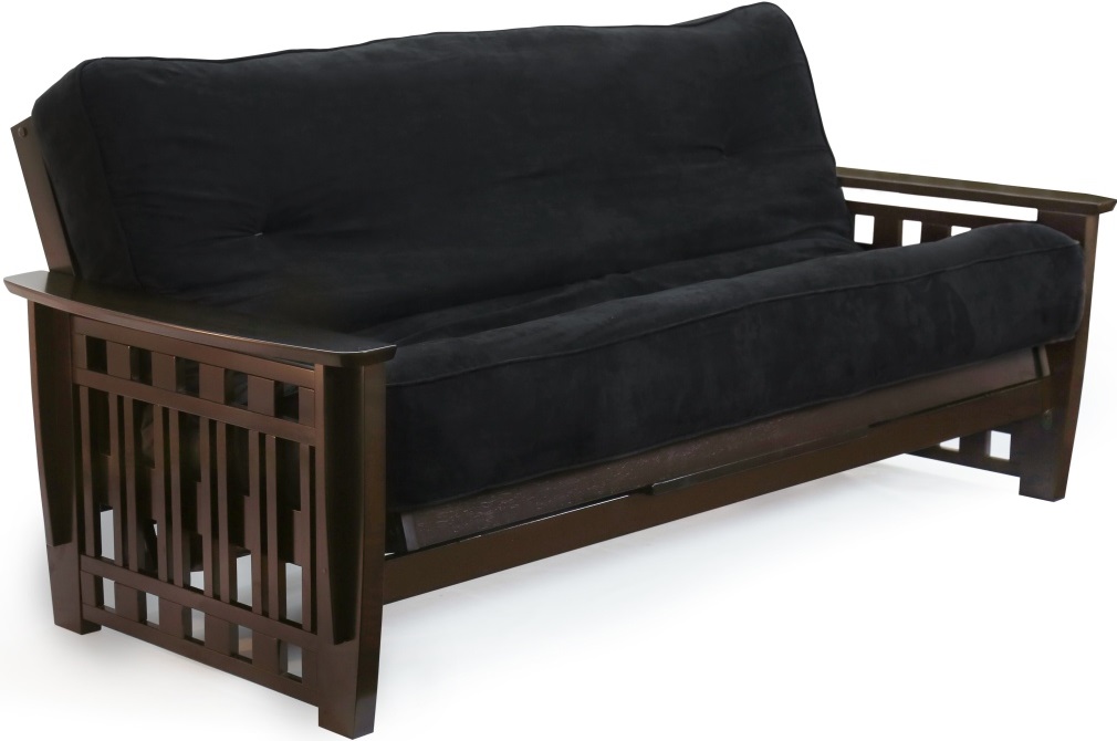 Black wood futon store