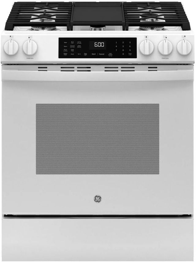 GE® 600 Series 30" White Slide In Gas Range | Big Sandy Superstore ...