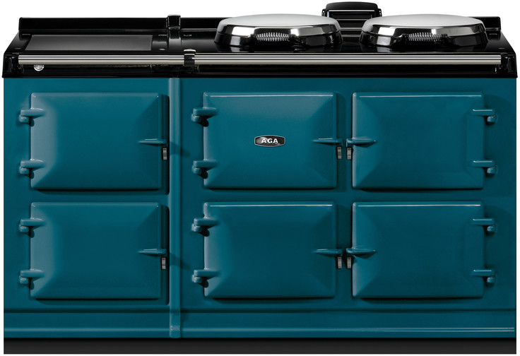 AGA™ Classic R7 150 60" Salcombe Blue Pro Style Slide In Electric Range ...