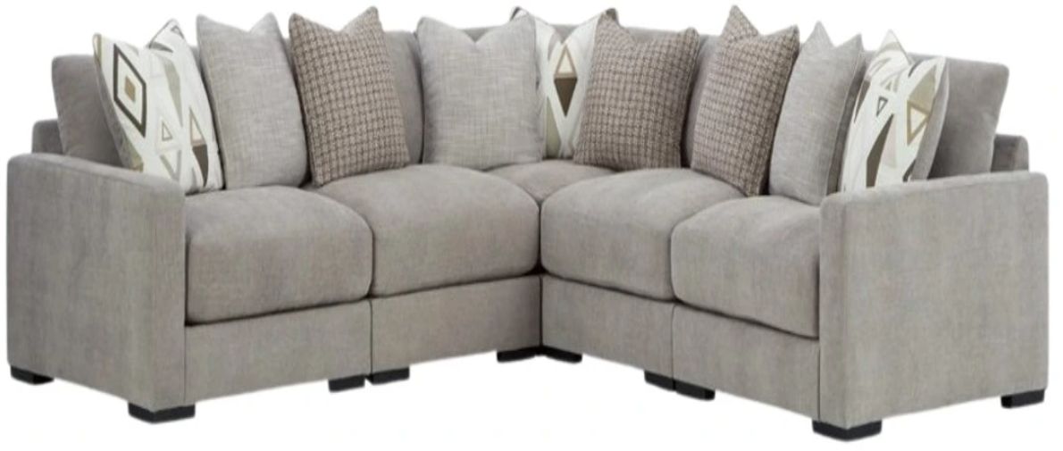 Benchcraft® Aslan Court 5-Piece Pebble Curved Sectional | Lacks ...