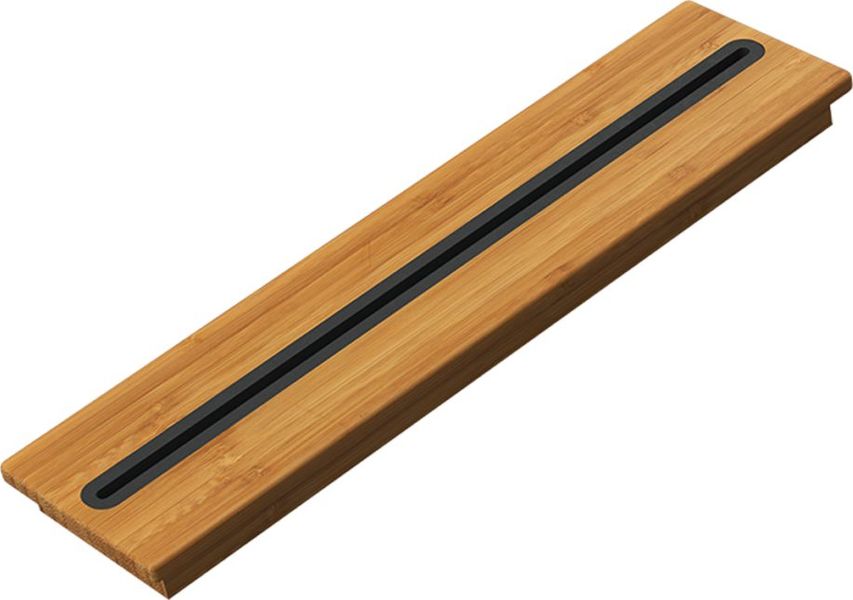 The Galley® Natural Golden Bamboo Countertop Recessed Knife Block ...