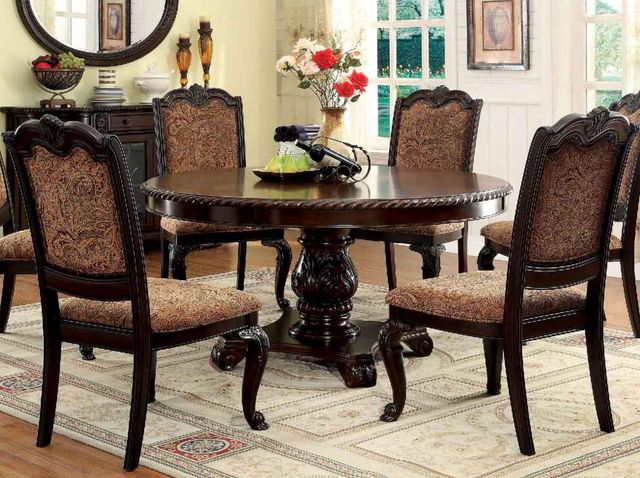 Furniture of America® Bellagio 5-Piece Brown Cherry Dining Set with ...