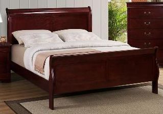 Crown Mark Louis Philip Dark Cherry King Headboard Footboard Furniture Express Valdosta GA