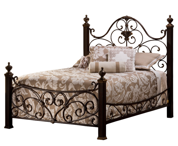 HH2 Home Mikelson Aged Antique Gold Queen Bed | Hoelscher's Fine ...