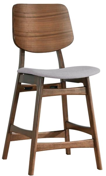 New Classic® Home Furnishings Oscar Gray/Walnut Counter Stool | BlvdHome