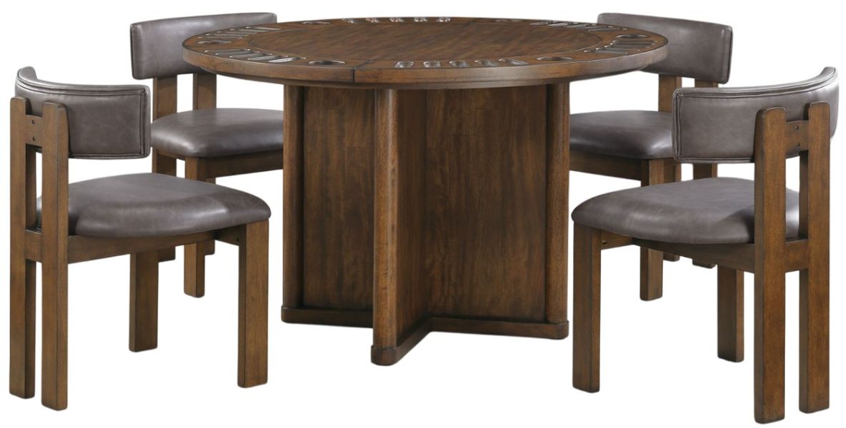 Steve Silver Co. Cambridge 6-Piece Burnished Chestnut Dining Set with ...