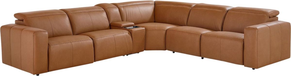 Bassett® Furniture Club Level Airy 6-Piece Antelope Leather Power ...