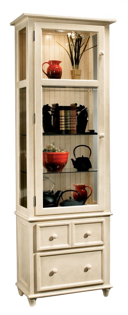 Philip Reinisch Co Vista Sand Shell White Chestnut Display Cabinet McMasters Home Gallery