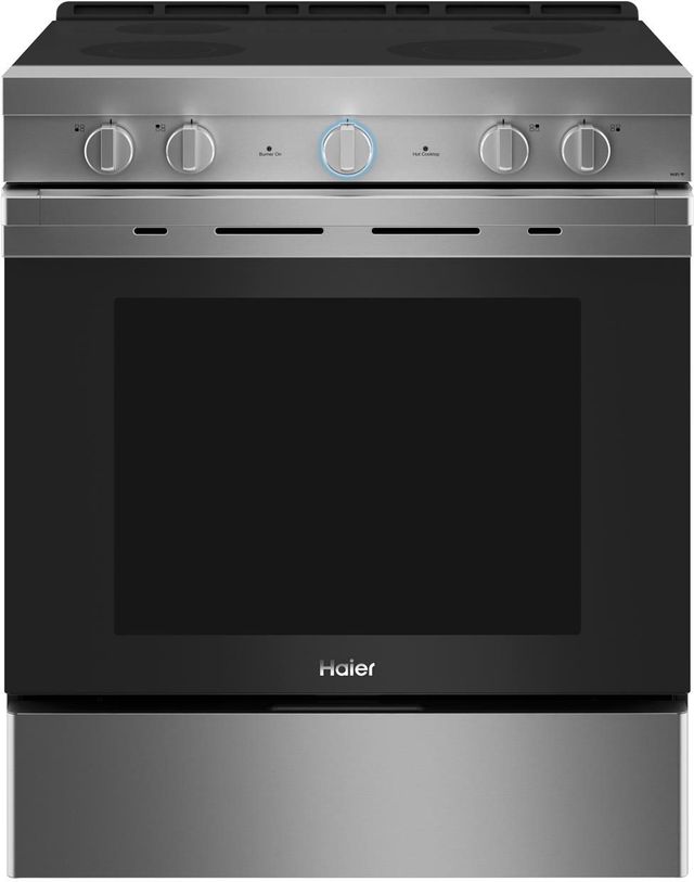 Haier 30" Stainless Steel Slide In Electric Range | Myers Appliance