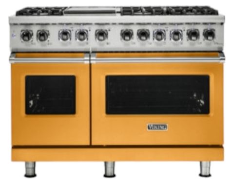 Viking® 5 Series 48" Daffodil Liquid Propane Dual Fuel Range with ...