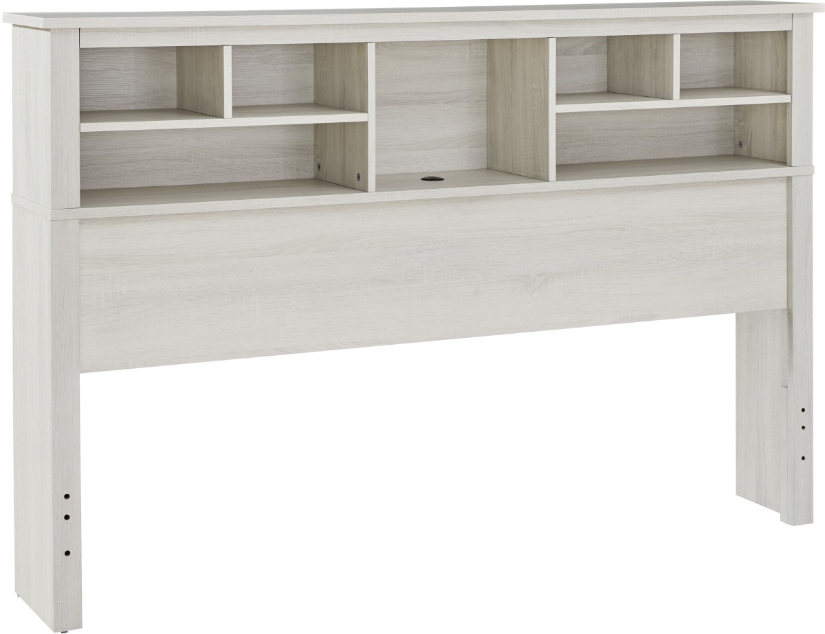 White king headboard with storage store