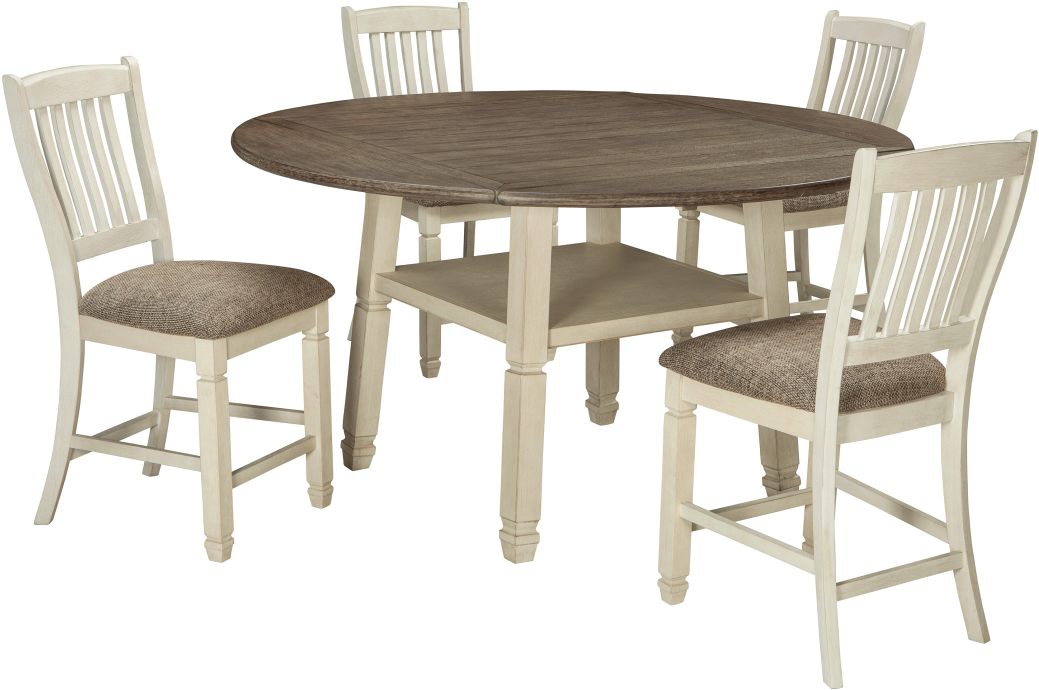 Ashley bolanburg round drop leaf counter table store