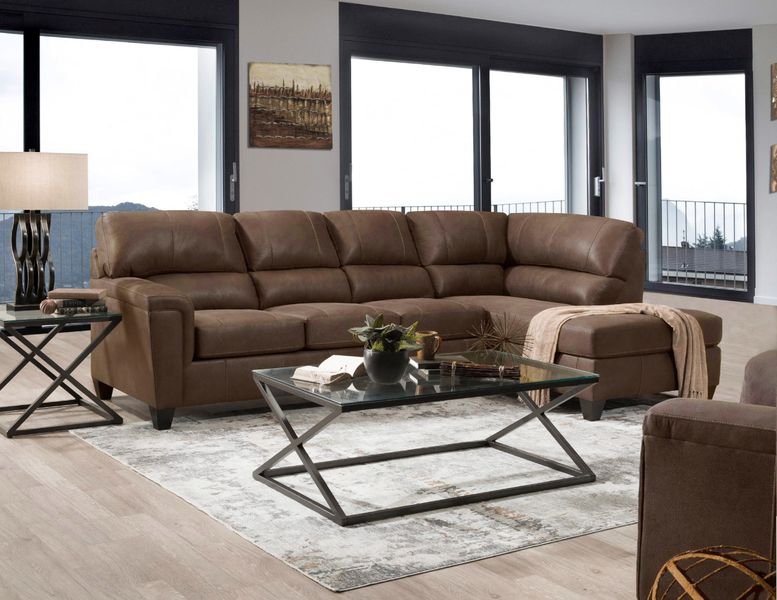 A & W Custom Furniture 2-Piece Expedition Java Sectional | The ...