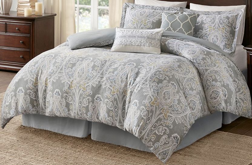 Olliix by Harbor House 6 Piece Grey King Hallie Cotton Comforter Set ...